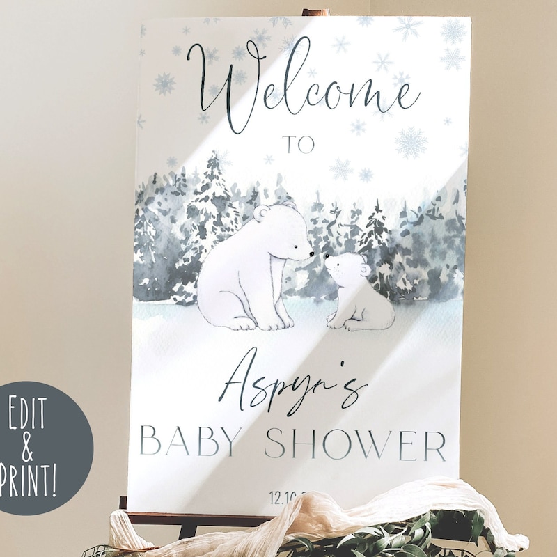 Polar Bear Banner - Etsy