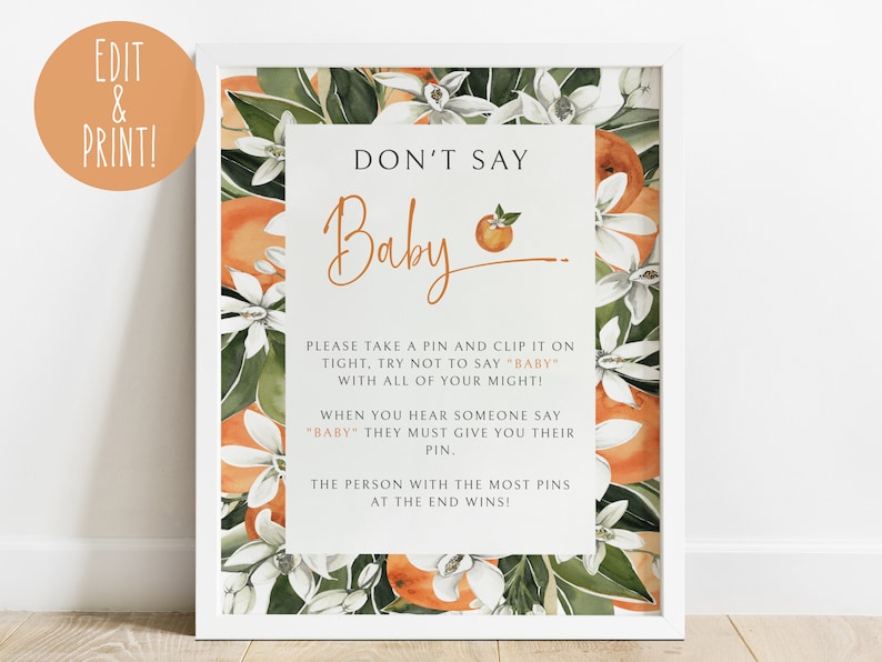 Little Cutie Baby Shower Don't Say Baby Template, Cutie Baby Shower ...