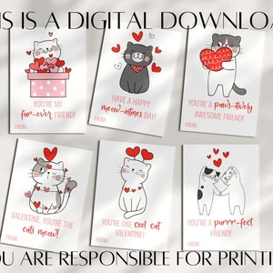 Kids Valentines Cards, Classroom Valentine's Day Cards for Kids ...