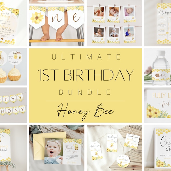 Bee 1st Birthday - Etsy