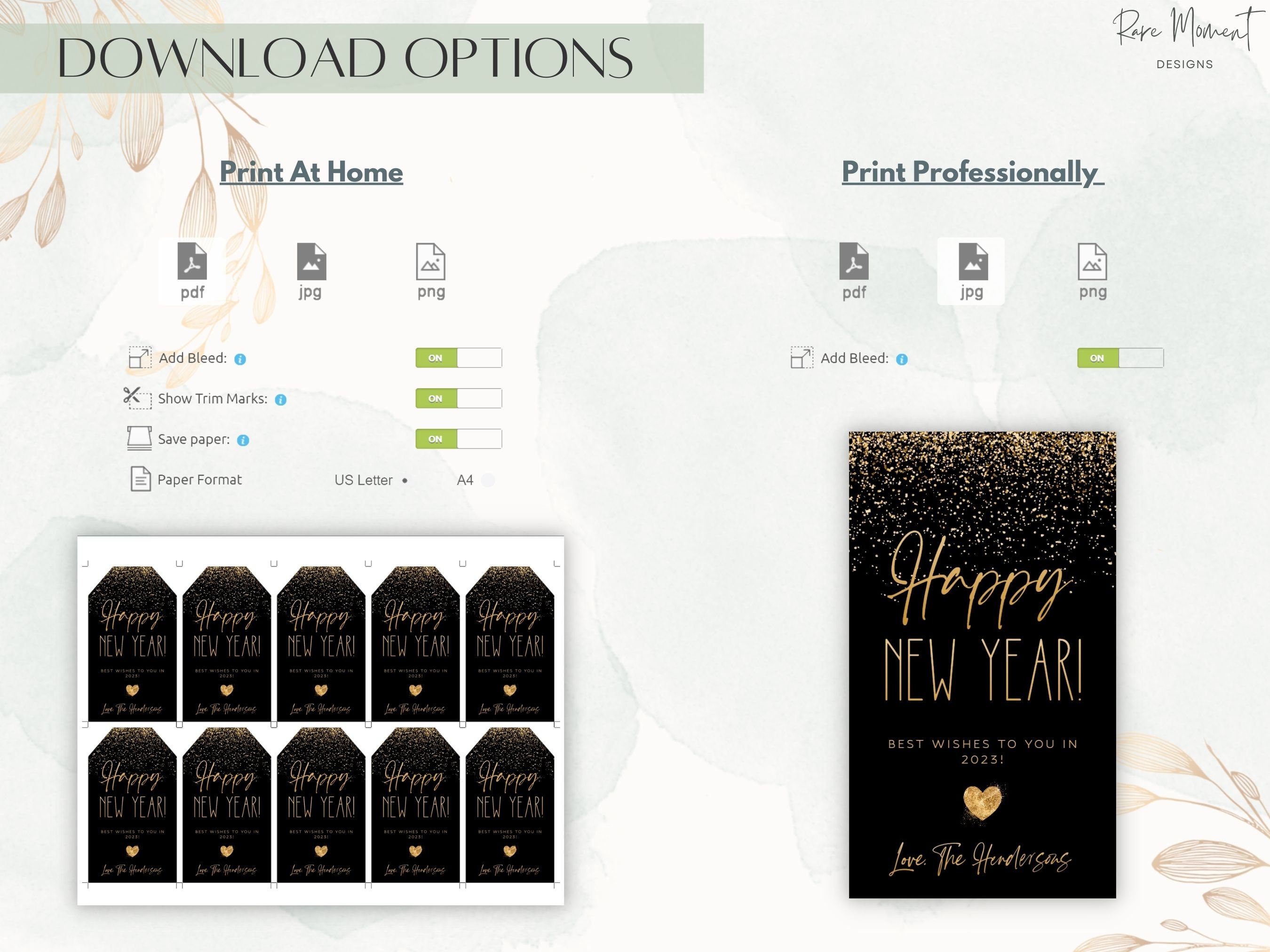 New Years Eve Party Favor Tags New Years Editable Gift Tag - Etsy Canada