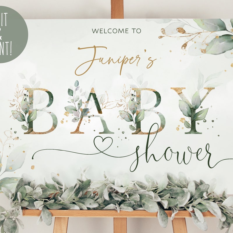 Sage Green Baby Shower - Etsy