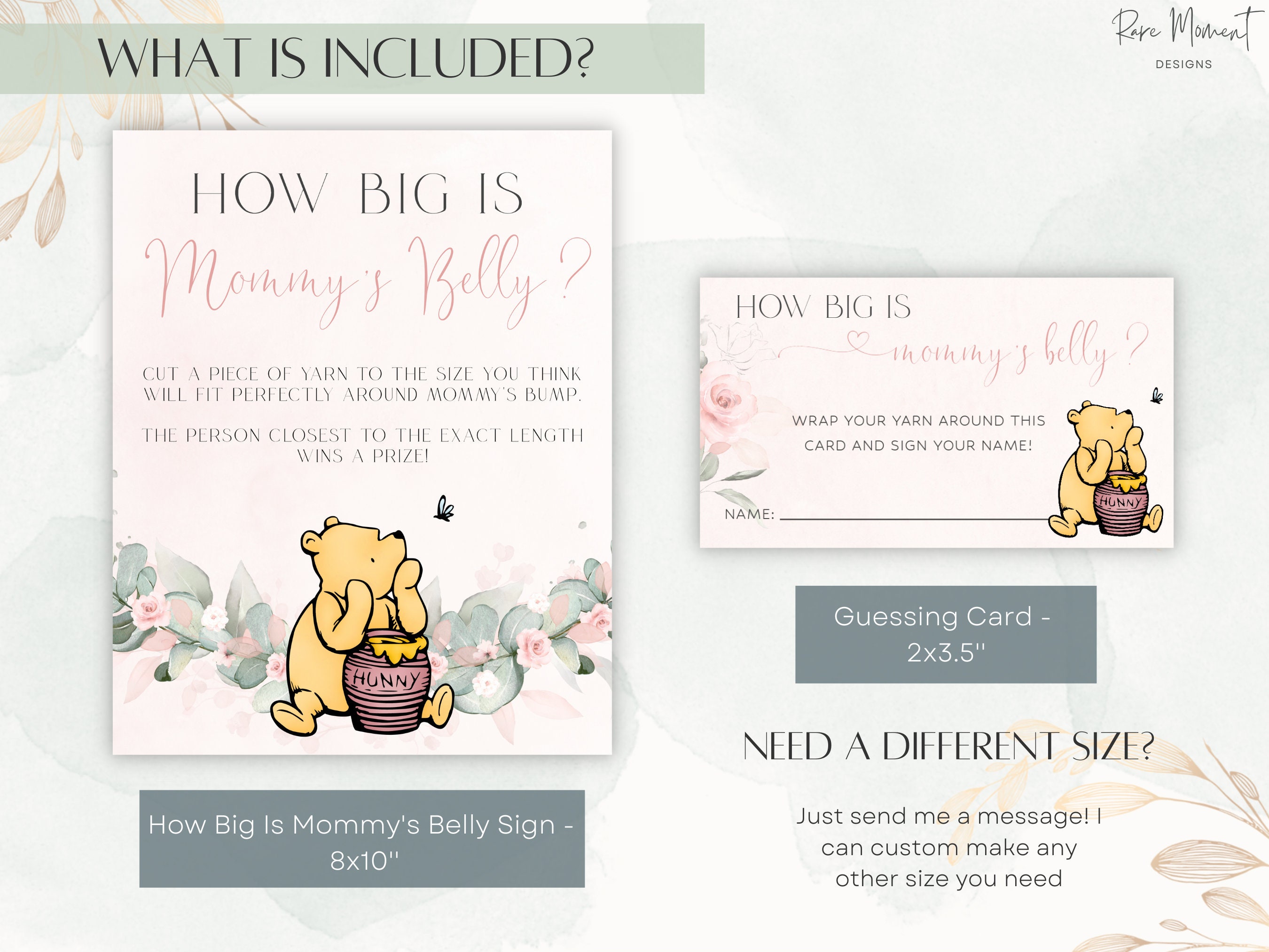Pink Winnie the Pooh How Big is Mommy's Belly, Winnie the Pooh Girl ...