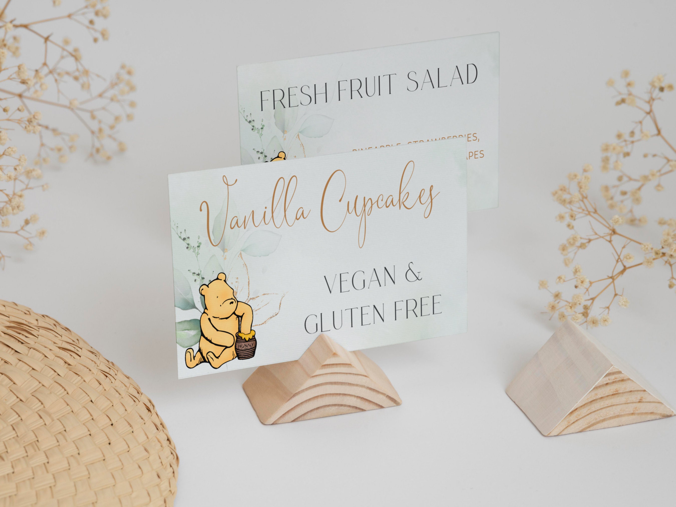 Winnie the Pooh Baby Shower Food Labels Template Printable - Etsy Canada