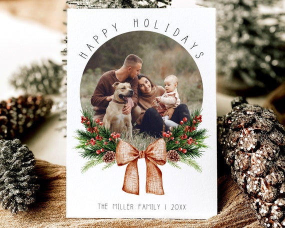 Rustic Holiday Photo Card Templates NEW Christmas Card Designs To