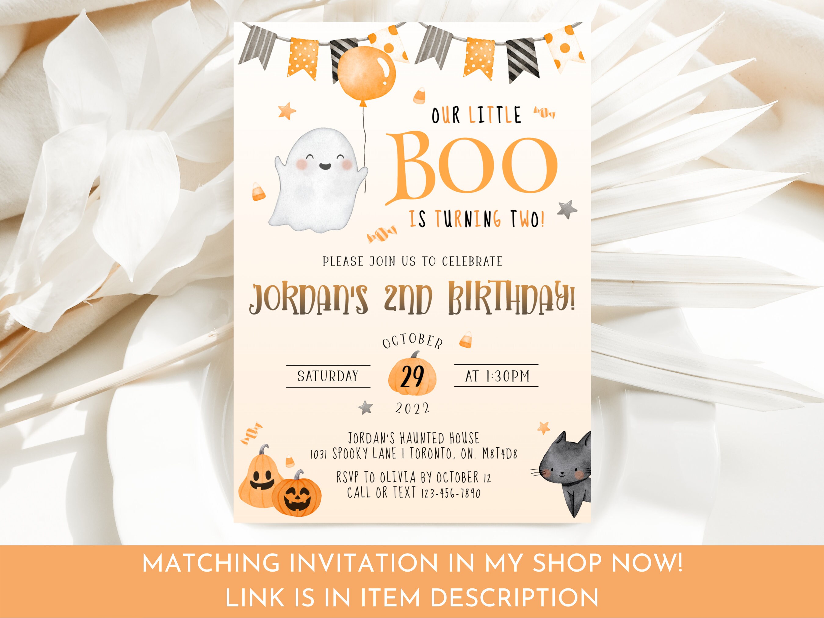 Our Little Boo is Turning Two Welcome Sign Template ANY AGE - Etsy
