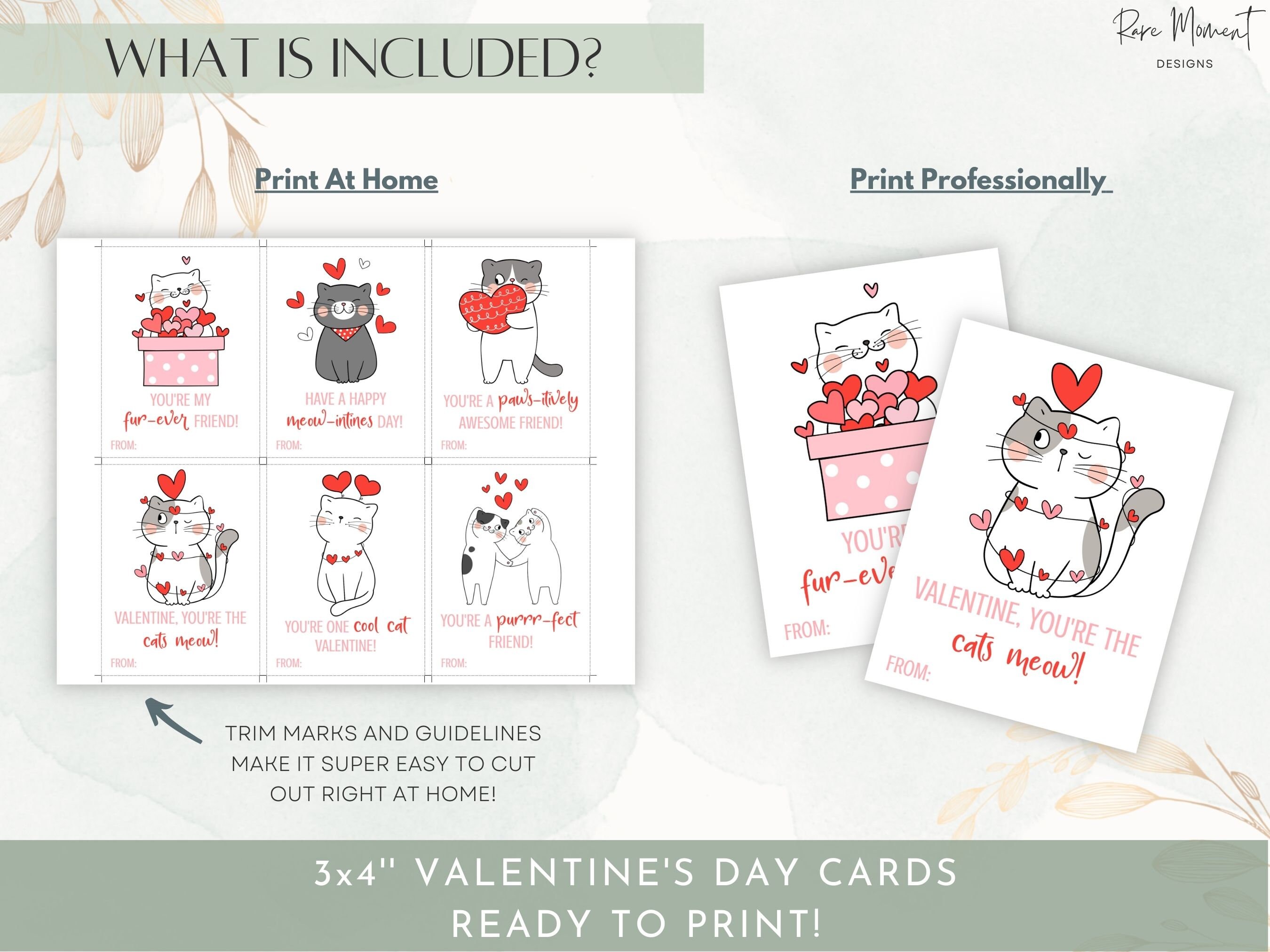 Kids Valentines Cards, Classroom Valentine's Day Cards for Kids ...