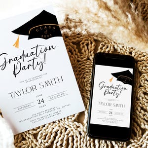 Graduation Party Invitation Template, Graduation Invitation 2025 ...