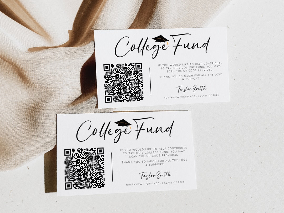 Graduation College Fund Cards, College Fund Insert Card Template ...
