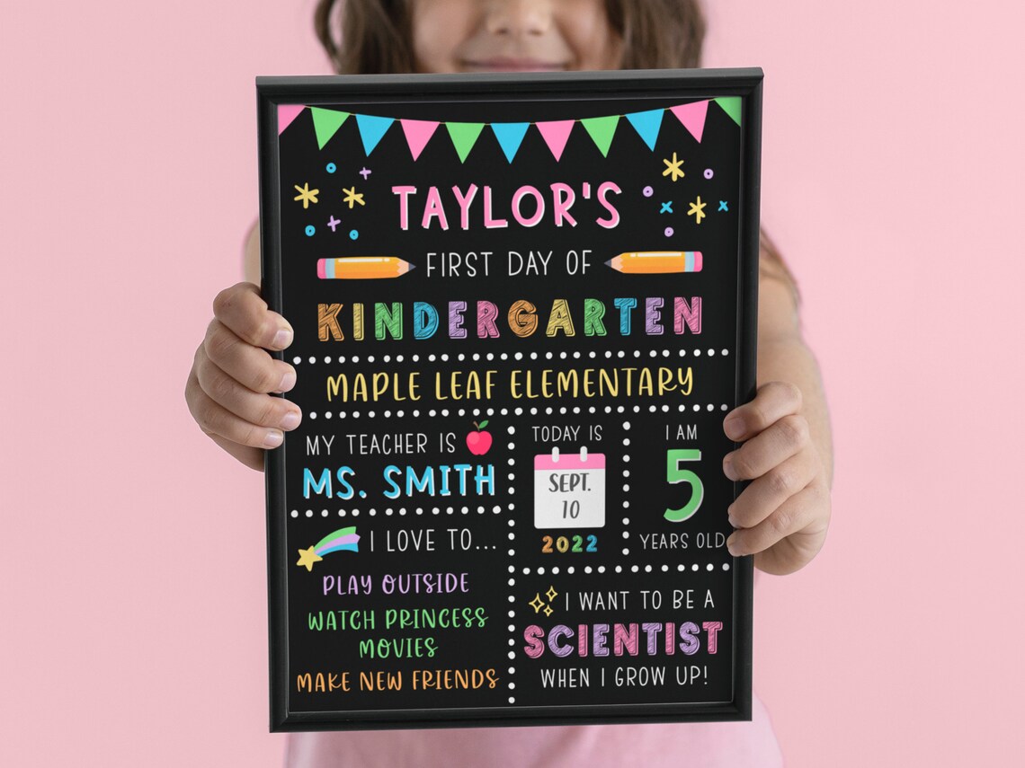 First Day of School Sign Printable Editable 1st Day of School - Etsy