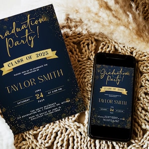 Graduation Party Invitation Template, Digital Graduation Party Invite ...