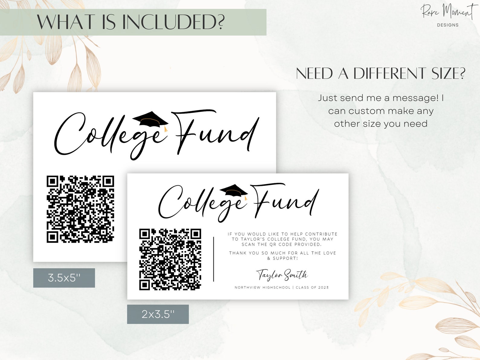 Graduation College Fund Cards, College Fund Insert Card Template ...