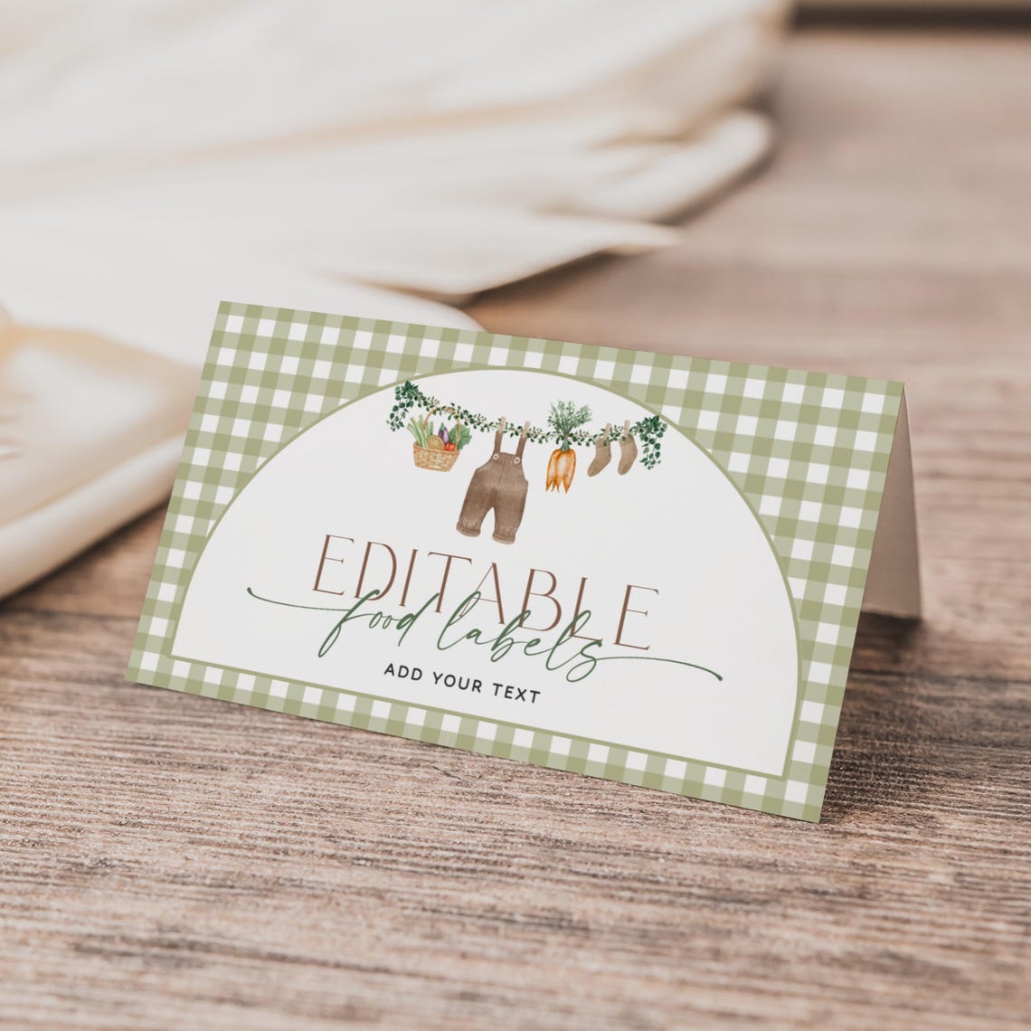 Locally Grown Baby Shower Food Labels, Farmers Market Baby Shower ...
