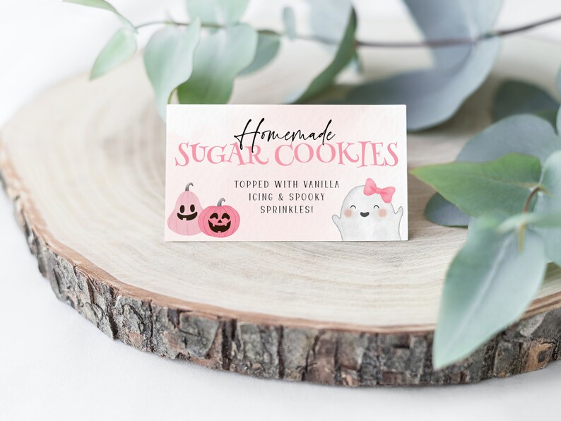 Little Boo Girl Baby Shower Food Labels Template, Printable Dessert ...