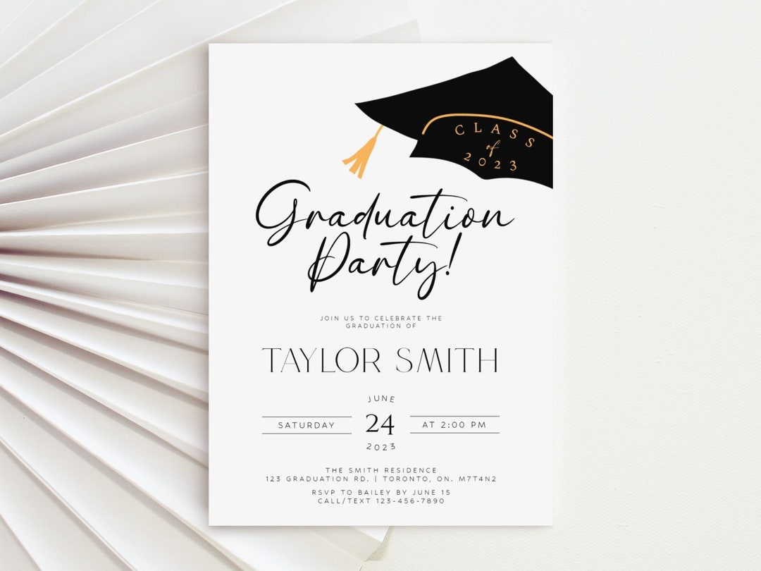 Graduation Party Invitation Template, Graduation Invitation 2023 ...