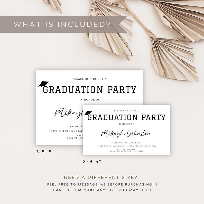 EDITABLE Graduation Insert, Graduation Party Inserts, Graduation 2026 ...