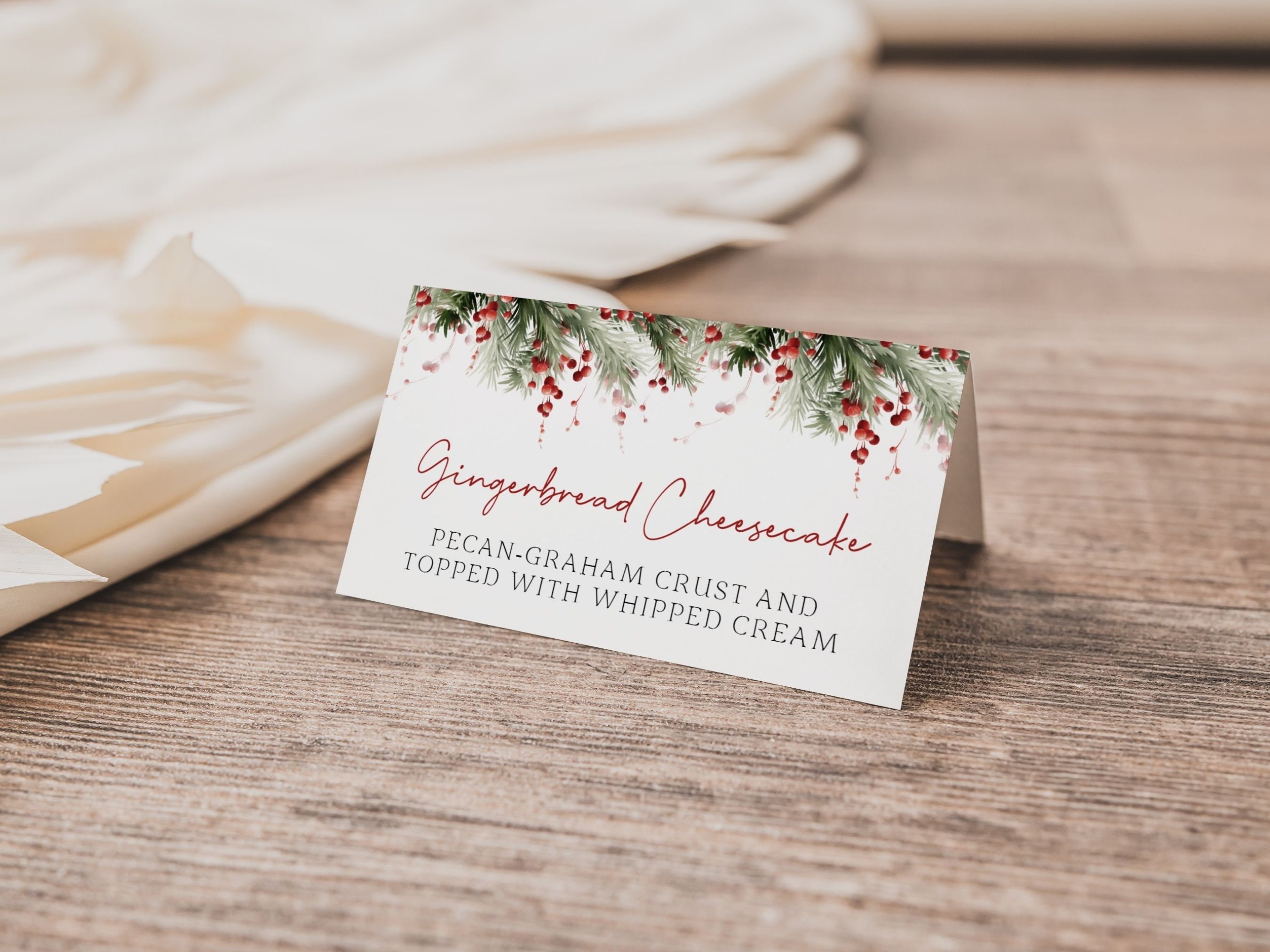 Christmas Food Label Template Editable Christmas Food Tent - Etsy