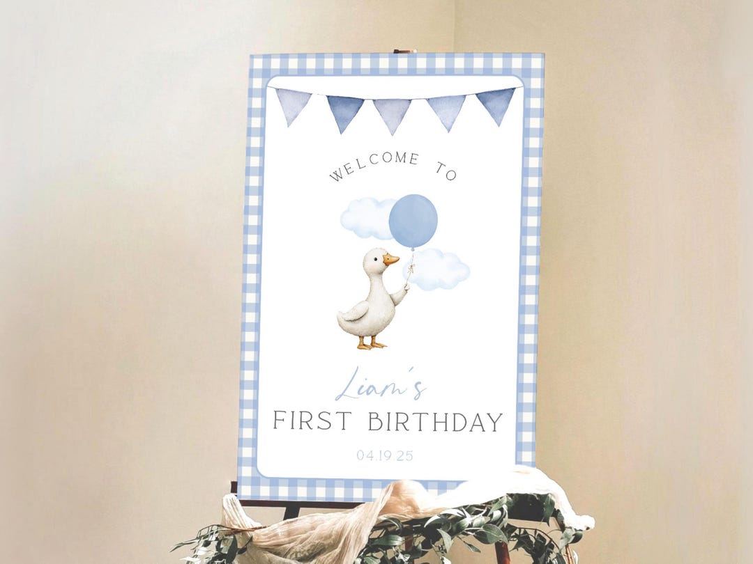 One Silly Goose 1st Birthday Welcome Sign, Silly Goose First Birthday ...