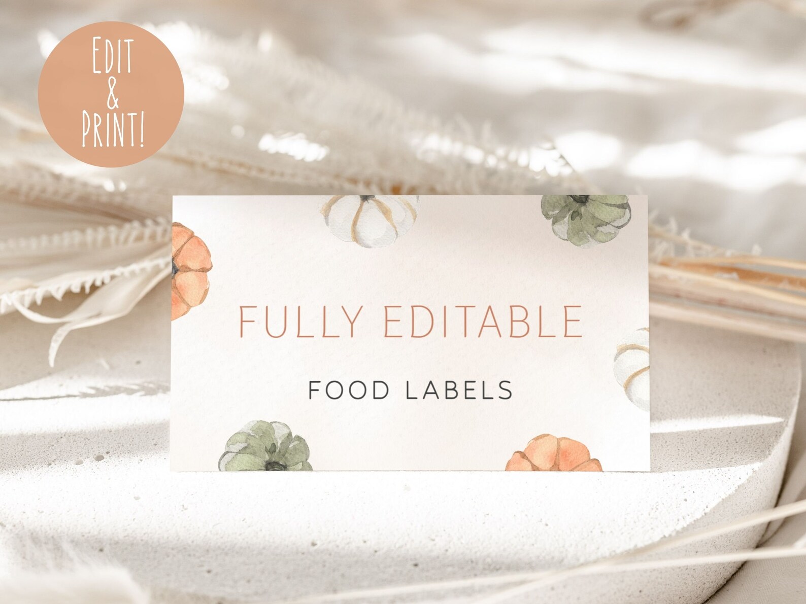 Thanksgiving Food Label Template Friendsgiving Dinner Labels - Etsy