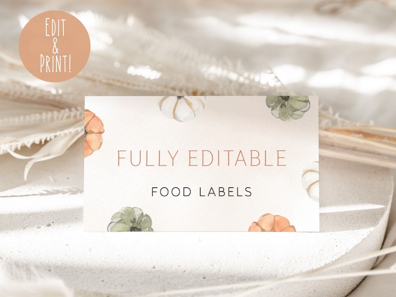 Thanksgiving Food Label Template Friendsgiving Dinner Labels - Etsy