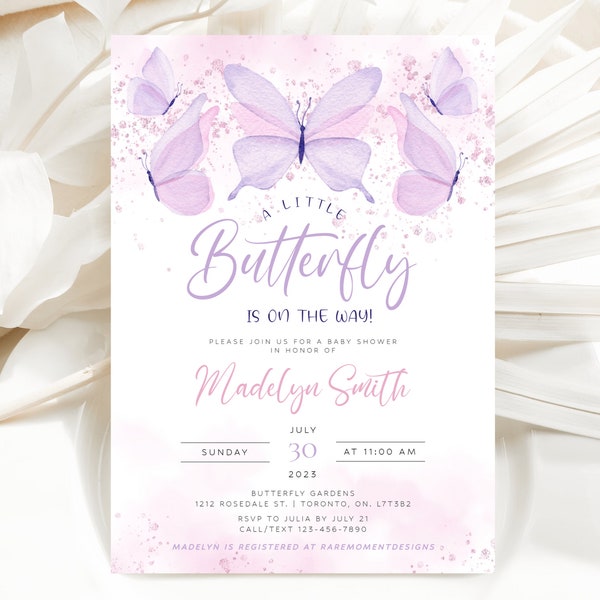 Butterfly Invitation - Etsy