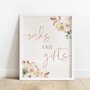 Printable Pumpkin Cards and Gifts Sign, Fall Gift Table Sign, Autumn ...