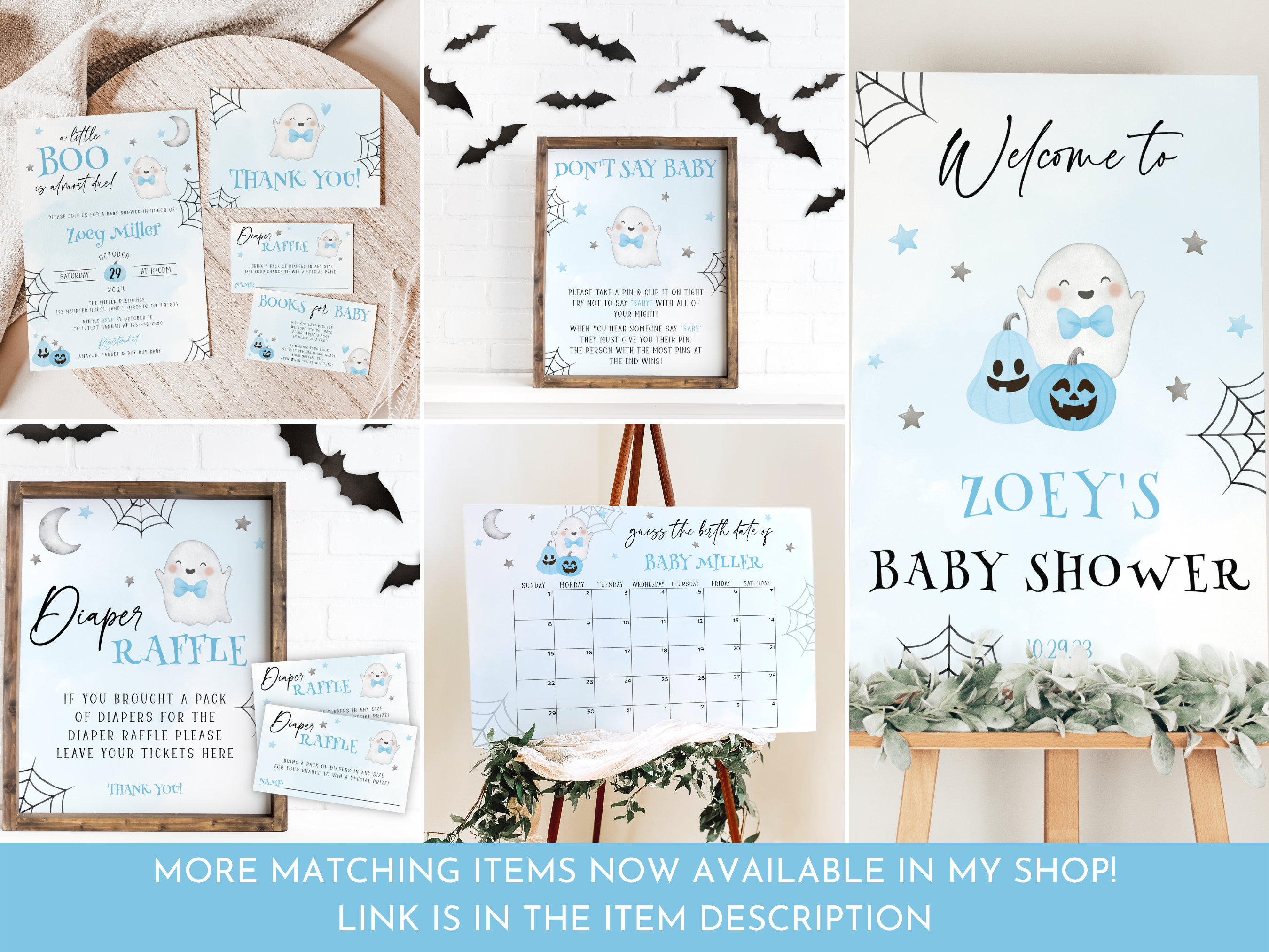 A Little Boo is Almost Due Baby Shower Welcome Sign Template - Etsy