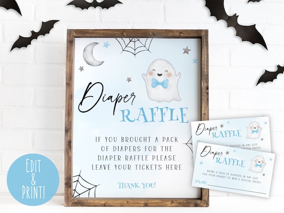 A Little Boo is Almost Due Baby Shower Diaper Raffle Sign - Etsy