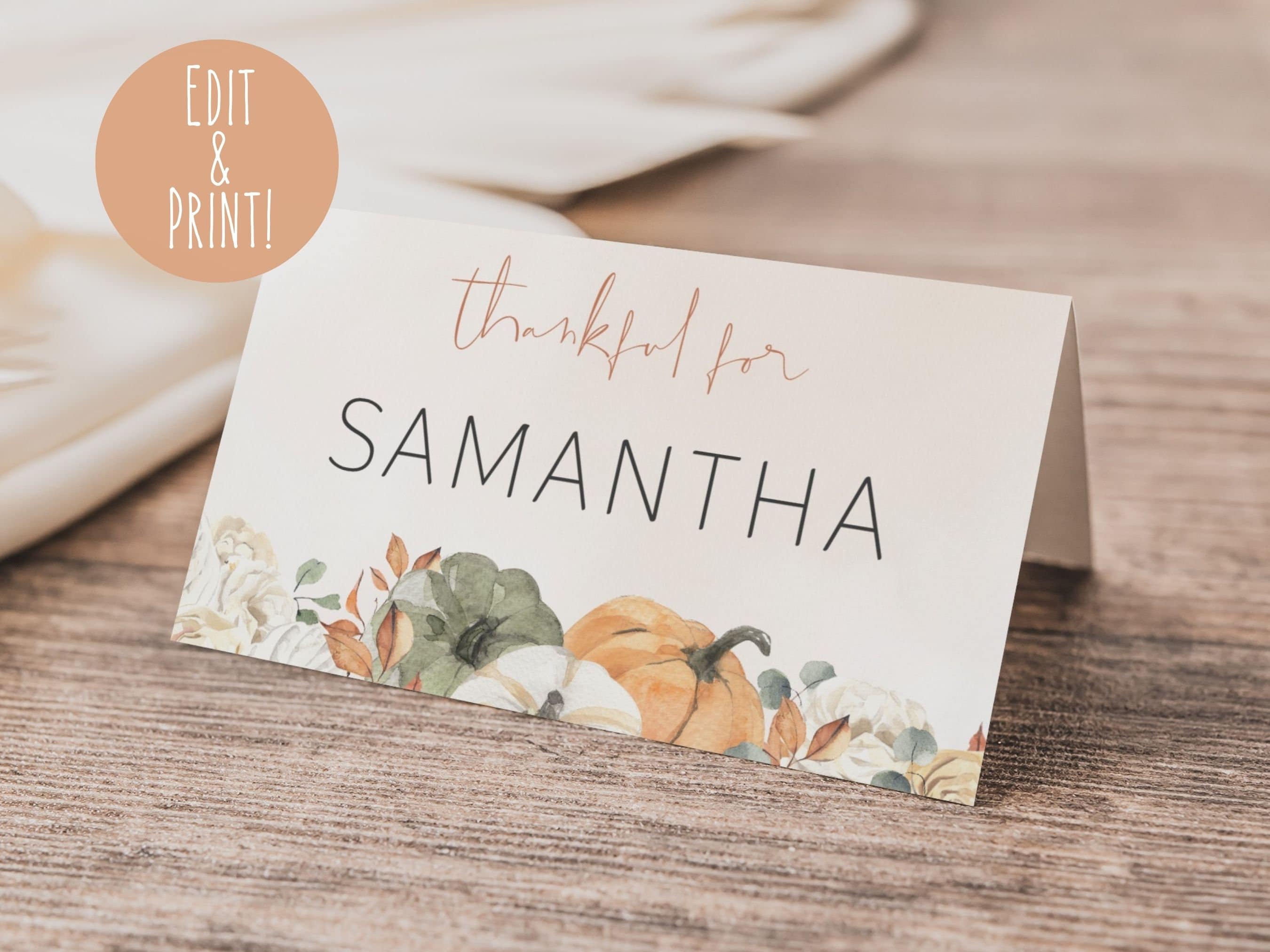 Diy Table Name Cards - Etsy