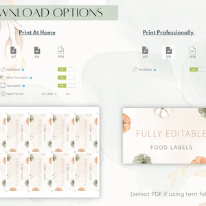 Thanksgiving Food Label Template, Friendsgiving Dinner Labels, Editable ...