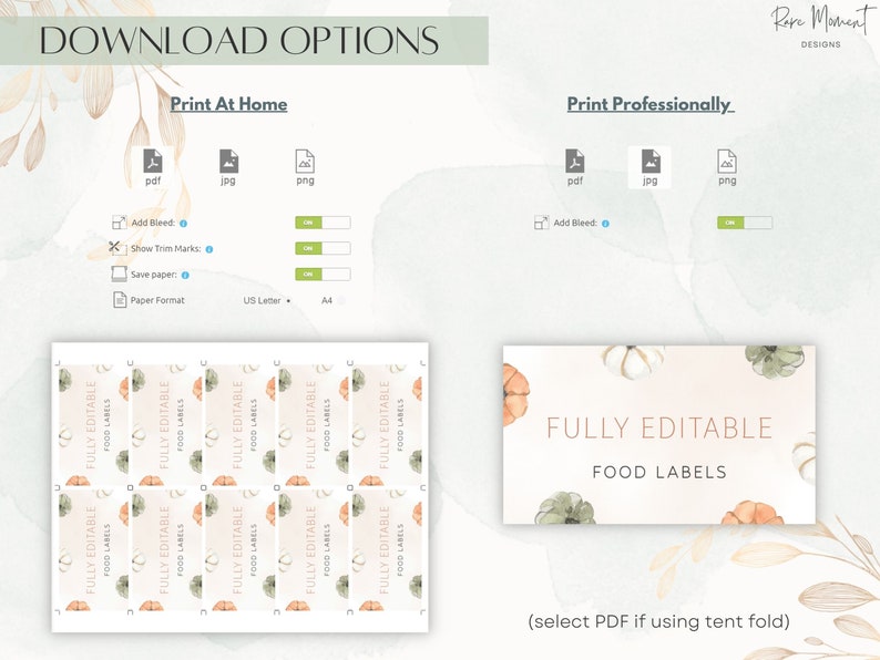 Thanksgiving Food Label Template Friendsgiving Dinner Labels - Etsy