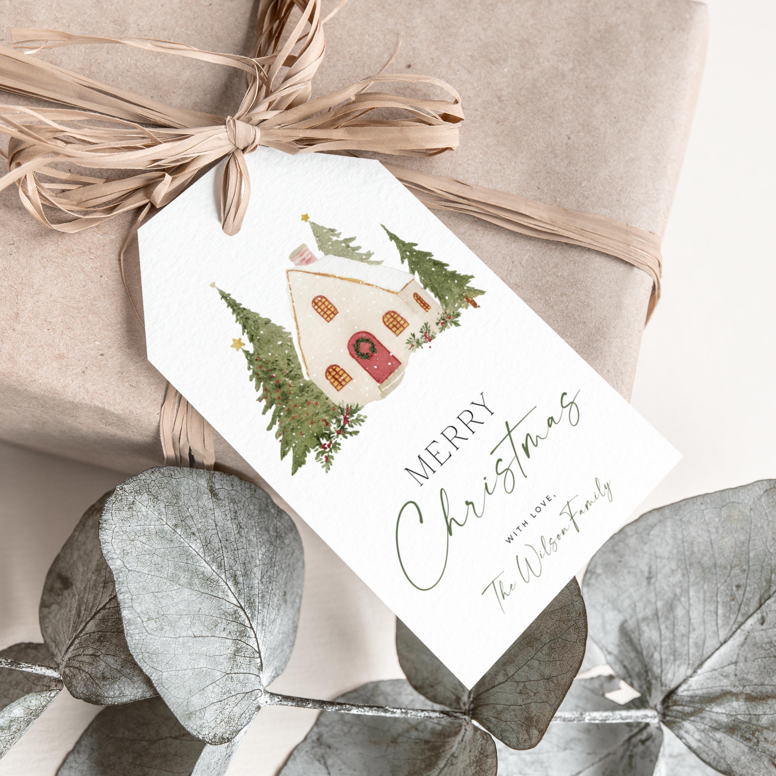 Christmas Gift Tags, Editable Merry Christmas Gift Tag Template ...