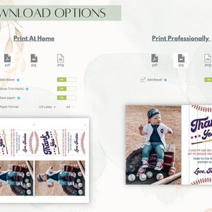 Rookie of the Year First Birthday Thank You Card, Baseball Thank You ...