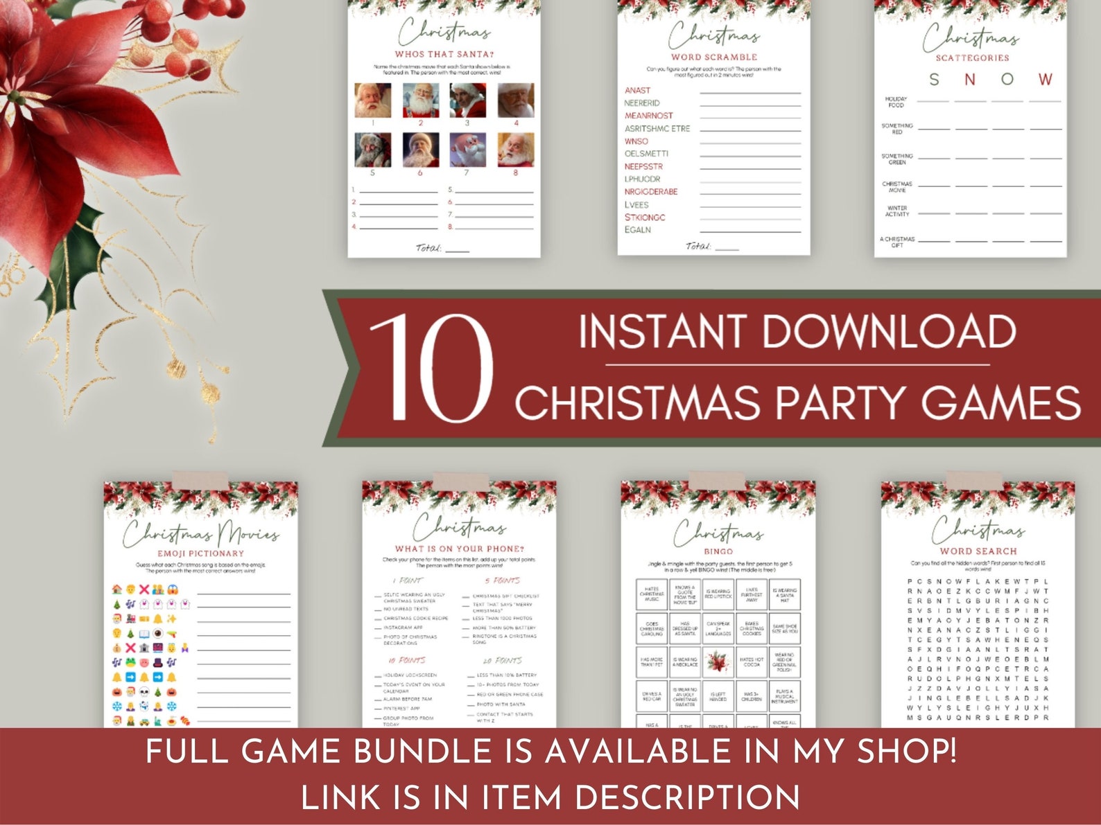 Christmas Emoji Pictionary Game, Printable Christmas Games, Christmas ...