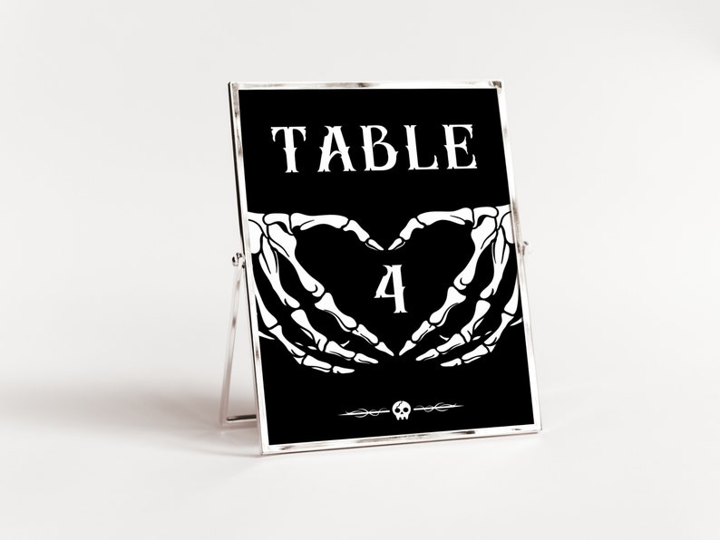Halloween Wedding Table Numbers Gothic Wedding Table Number - Etsy