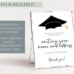 Help the Busy Graduate Sign, Graduation 2025 Table Signage, Printable ...