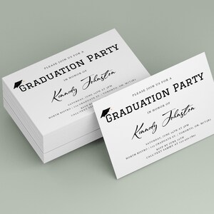 EDITABLE Graduation Insert, Graduation Party Inserts, Graduation 2025 ...