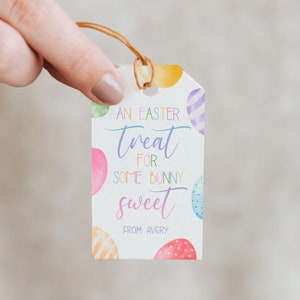 Editable Easter Gift Tag, an Easter Treat for Some Bunny Sweet, Easter ...