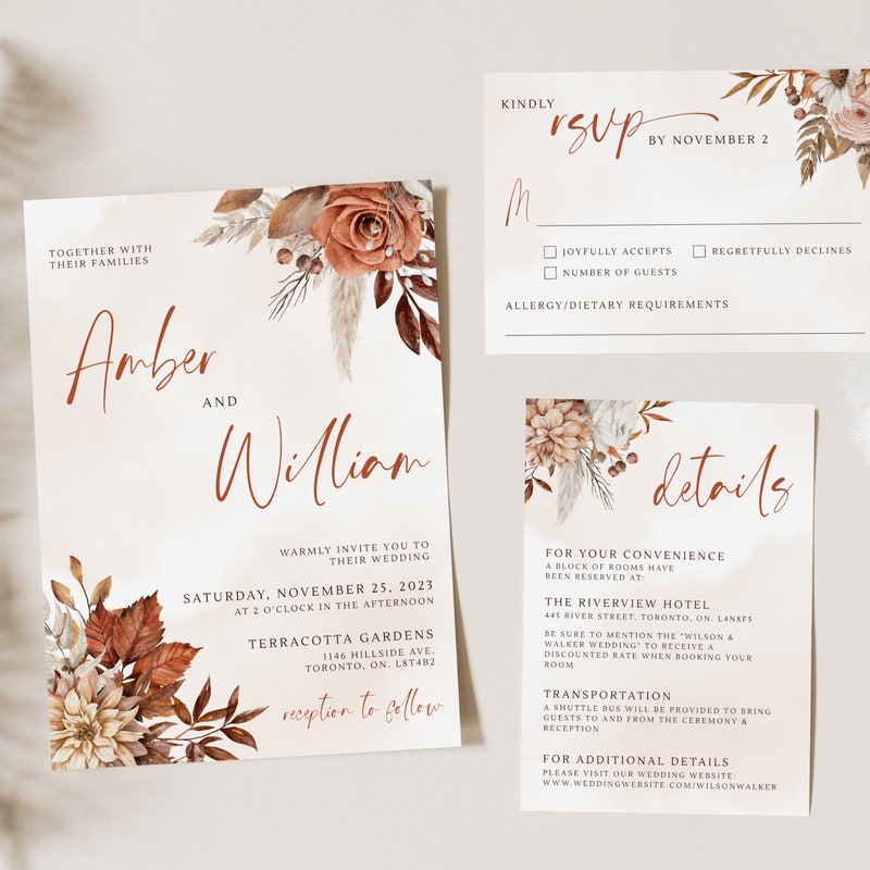 Fall Wedding Invites - Etsy