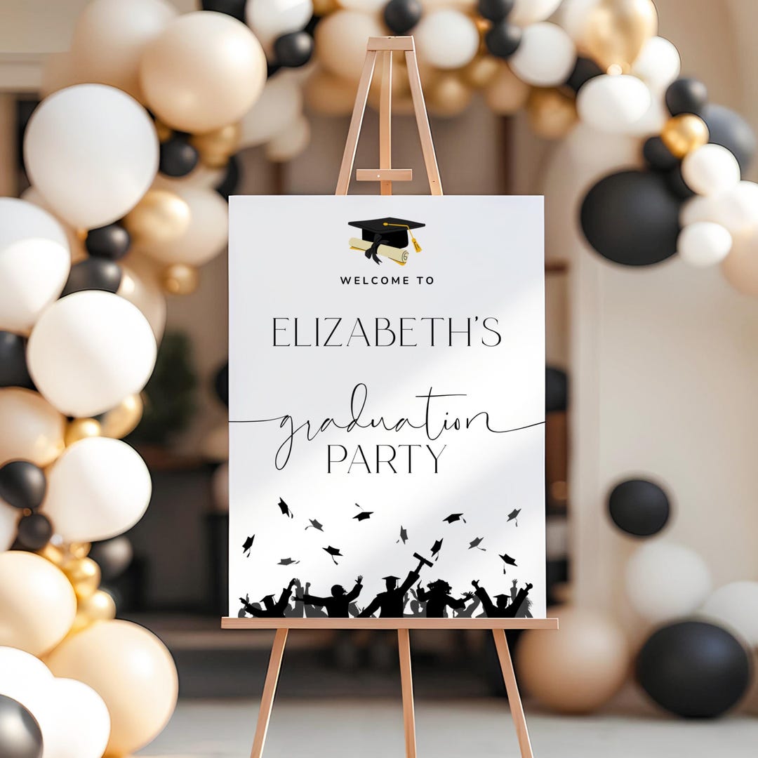Graduation Welcome Sign Template, Printable 2026 Graduation Party ...