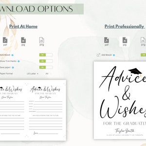 Graduation Advice & Wishes, Printable Graduation Advice Cards, Custom ...