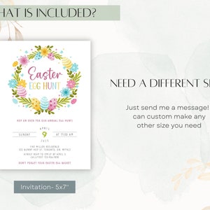 EDITABLE Easter Egg Hunt Invitation, Easter Egg Hunt Flyer, Printable ...