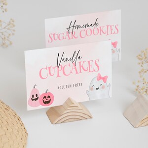 Little Boo Girl Baby Shower Food Labels Template, Printable Dessert ...