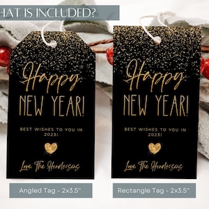 New Years Eve Party Favor Tags, New Years Editable Gift Tag, NYE Party ...