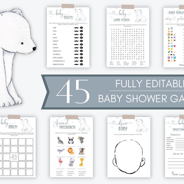 Polar Bear Baby Shower - Etsy