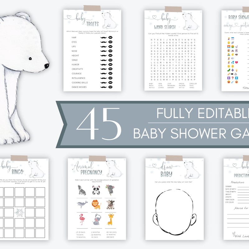 Polar Bear Baby Shower - Etsy