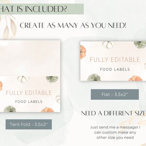 Thanksgiving Food Label Template, Friendsgiving Dinner Labels, Editable ...