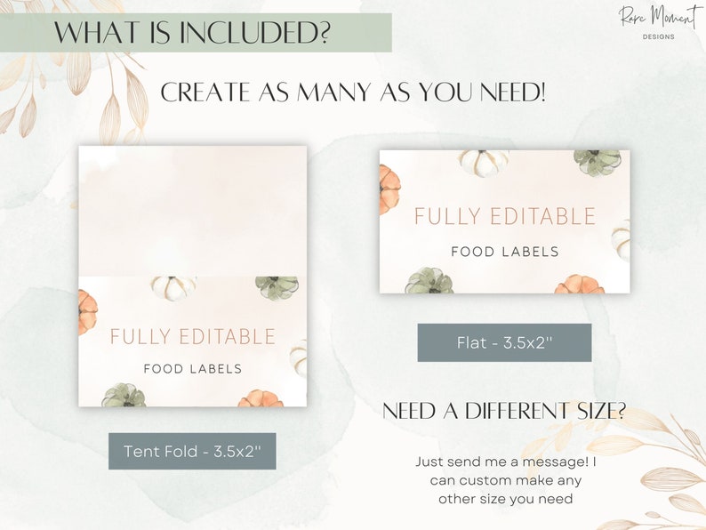 Thanksgiving Food Label Template Friendsgiving Dinner Labels - Etsy