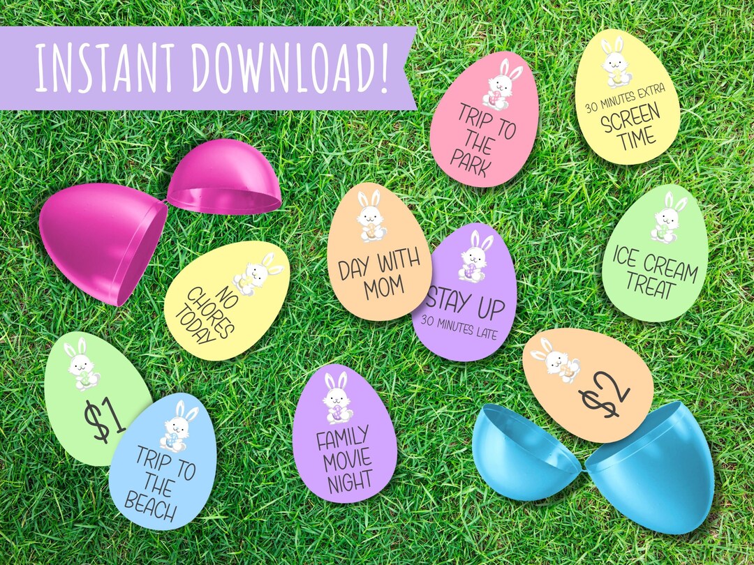 Easter Egg Tokens, Editable Easter Egg Token, Easter Egg Filler ...