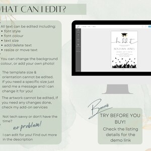 EDITABLE Graduation Insert, Graduation Party Inserts, Graduation 2025 ...